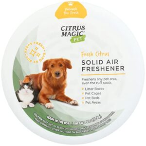 citrus magic pet odor eliminator solid air freshener, fresh citrus, 8-ounce, pack of 1