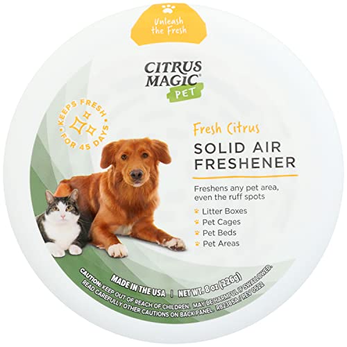 Citrus Magic Pet Odor Eliminator Solid Air Freshener, Fresh Citrus, 8-Ounce, Pack of 1