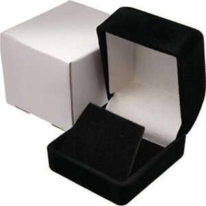 earring gift box black velvet flocked jewelry display