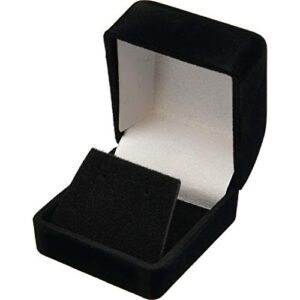 Earring Gift Box Black Velvet Flocked Jewelry Display