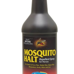 Farnam Mosquito Halt Repellent Spray for Horses, Ready-to-Use Fly and Bug Spray, 32 Fluid Ounces, One Quart Bottle with Trigger Sprayer