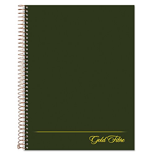 Ampad 20816 Gold Fibre Wirebound Writing Pad w/Cover, 9 1/4 x 7 1/4, White, Green Cover