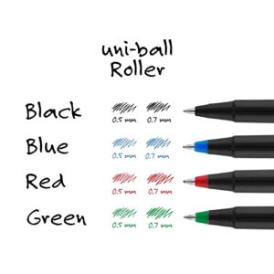 UNI 60154 Uni-Ball Roller Pen Rollerball, Green, Micro 12 pk