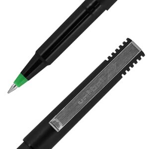 UNI 60154 Uni-Ball Roller Pen Rollerball, Green, Micro 12 pk