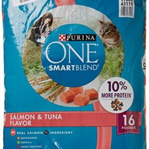 Purina O.N.E. Cat Food Adult Total Nutrition Salmon & Tuna, 16 lb