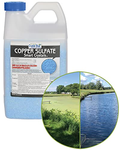 Crystal Blue Copper Sulfate Algaecide - Granular Aquatic Grade Copper Sulfate for Pond Algae Control - 5 Pounds