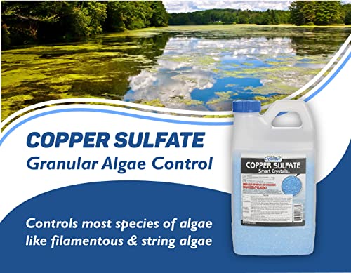 Crystal Blue Copper Sulfate Algaecide - Granular Aquatic Grade Copper Sulfate for Pond Algae Control - 5 Pounds