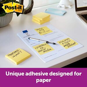 Post-it Notes, Canary, Recyclable 3 in x 3 in, Canary Yellow