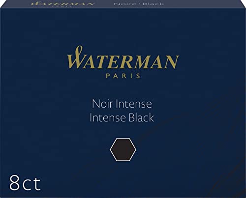 Waterman Large Standard Ink Cartridges Permanent Black