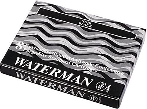 Waterman Large Standard Ink Cartridges Permanent Black