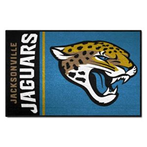 fanmats - 8237 nfl jacksonville jaguars nylon face starter rug , 19"x30"