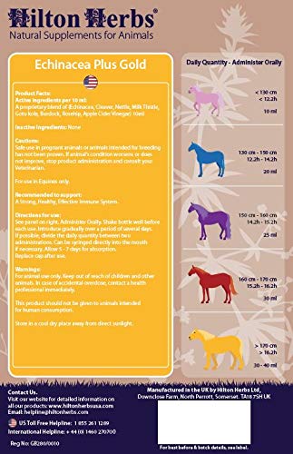 Hilton Herbs Echinacea Plus Gold Liquid Herbal Immunity Supplement for Horses, 2.1pt Bottle