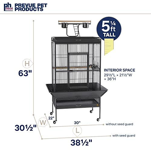 Prevue Hendryx Signature Select Series Wrought Iron Bird Cage in Black