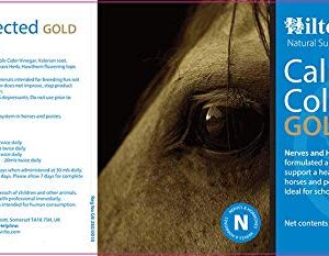 Hilton Herbs Calm and Collected Gold Liquid Herbal Supplement for Nervous/Agitated Horses, 2.1pt Bottle