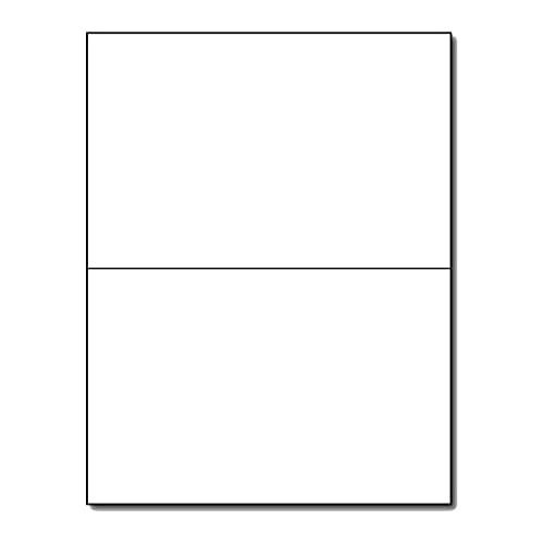 80lb White Half Fold Greeting Cards - 100 Cards - Desktop Publishing Supplies, Inc.™ Brand