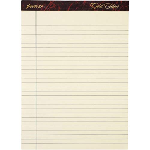 Ampad Heavyweight Writing Pad, 8.5 x 11.75 Inches, Ivory, 50-Sheet Pad (4 Pads per Pack) (20-011)