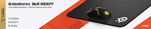 SteelSeries QcK Gaming Mouse Pad - Large Thick Cloth - Peak Tracking and Stability - Optimized For Gaming Sensors