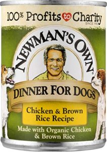 newman's own chicken & brown rice formula for dogs, 12.7-ounce cans (pack of 12)