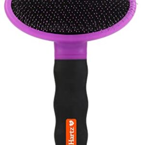 Hartz Groomer's Best Deshedding Slicker Dog Brush, Black/Violet