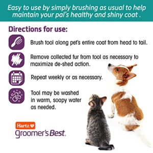 Hartz Groomer's Best Deshedding Slicker Dog Brush, Black/Violet