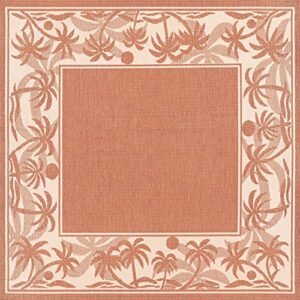 couristan recife island retreat indoor/outdoor area rug, 7'6", terracotta-natural