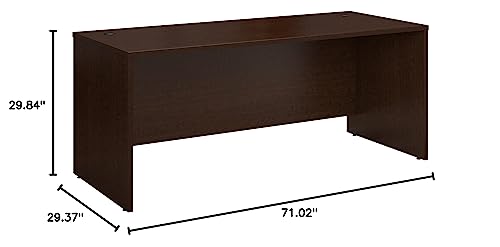 Bush Business Furniture Desk, 72W x 30D, Mocha Cherry