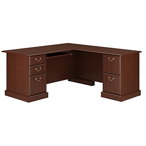 Bush Furniture Saratoga L Shaped Computer Desk in Harvest Cherry