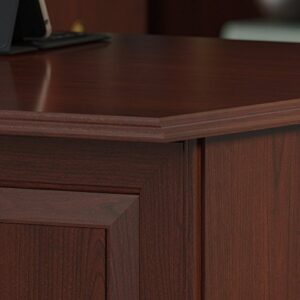 Bush Furniture Saratoga L Shaped Computer Desk in Harvest Cherry