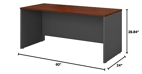 Bush Business Furniture Series C 60W x 24D Credenza Desk in Hansen Cherry