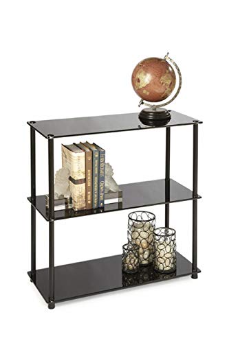 Convenience Concepts Designs2Go Classic Glass 3 Shelf Bookshelf, Glass