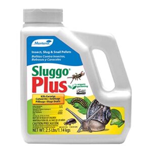 monterey - sluggo plus - snail & slug killer, plus controls other insects, omri listed for organic gardening - 2.5 pounds