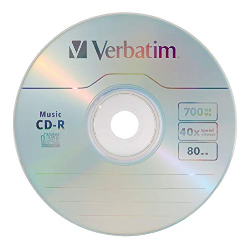 Verbatim Music CD-R 80 Minute 700 MB Blank Recordable Audio Discs 25pk Spindle