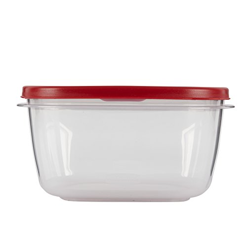 Rubbermaid Easy Find Lids Food Storage Container, 14 Cup, Racer Red