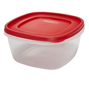 Rubbermaid Easy Find Lids Food Storage Container, 14 Cup, Racer Red