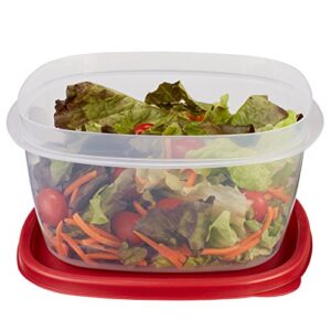 Rubbermaid Easy Find Lids Food Storage Container, 14 Cup, Racer Red