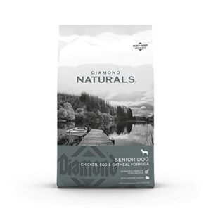 diamond naturals senior real meat recipe natural dry dog food with real cage free chicken, 35lb