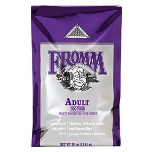 fromm classic adult dog food - premium dry dog food for large, medium, & small breeds - chicken recipe - 30 lb