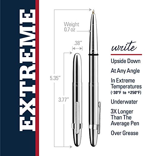 Fisher Space Pen Bullet Pen - 400 Series - Chrome w/ Clip - Gift Boxed