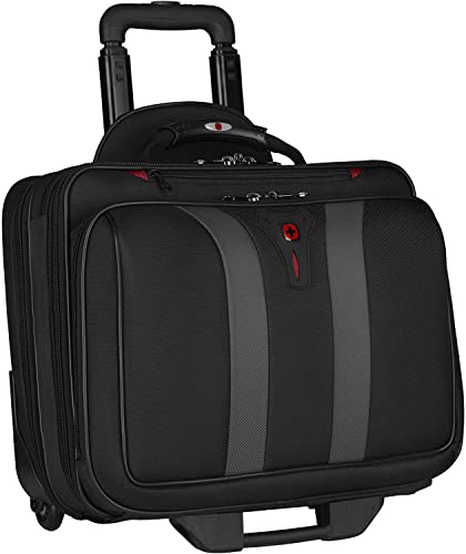 angel wish Briefcases Rolling Case Nylon for Upto 17-Inch Notebooks - Black