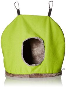 prevue pet products bpv1165 plastic/fleece snuggle sack bird nest, jumbo