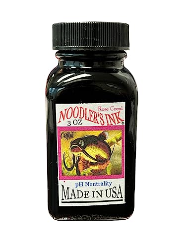 Noodler's Ink Fountain Pen Bottled Ink, 3oz, Rose Coral (Previously - Shahs Rose)