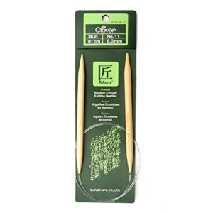 clover takumi bamboo circular 36-inch knitting needles, size 11