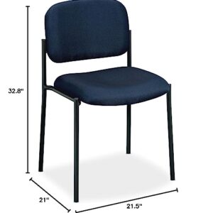 HON Scatter Guest Chair - Upholstered Stacking Chair without Arms, Navy (HVL606)