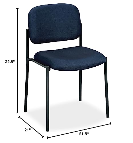 HON Scatter Guest Chair - Upholstered Stacking Chair without Arms, Navy (HVL606)