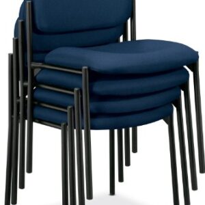 HON Scatter Guest Chair - Upholstered Stacking Chair without Arms, Navy (HVL606)