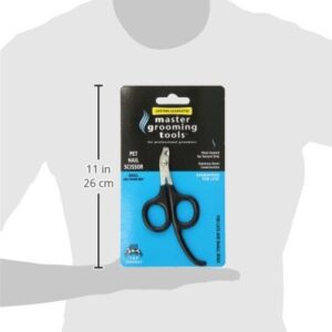 Master Grooming Tools Pet Nail Scissors with Finger Rests—Stainless Steel Scissors for Trimming Nails on Cats and Birds - Small, 3½"