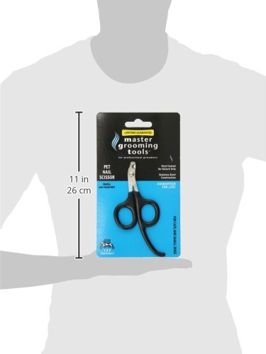 Master Grooming Tools Pet Nail Scissors with Finger Rests—Stainless Steel Scissors for Trimming Nails on Cats and Birds - Small, 3½"