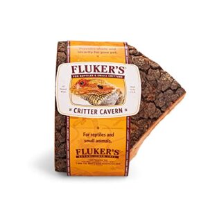 fluker's reptile corner half log hideout, small