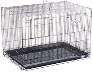 prevue hendryx spf063 divided flight cage, black