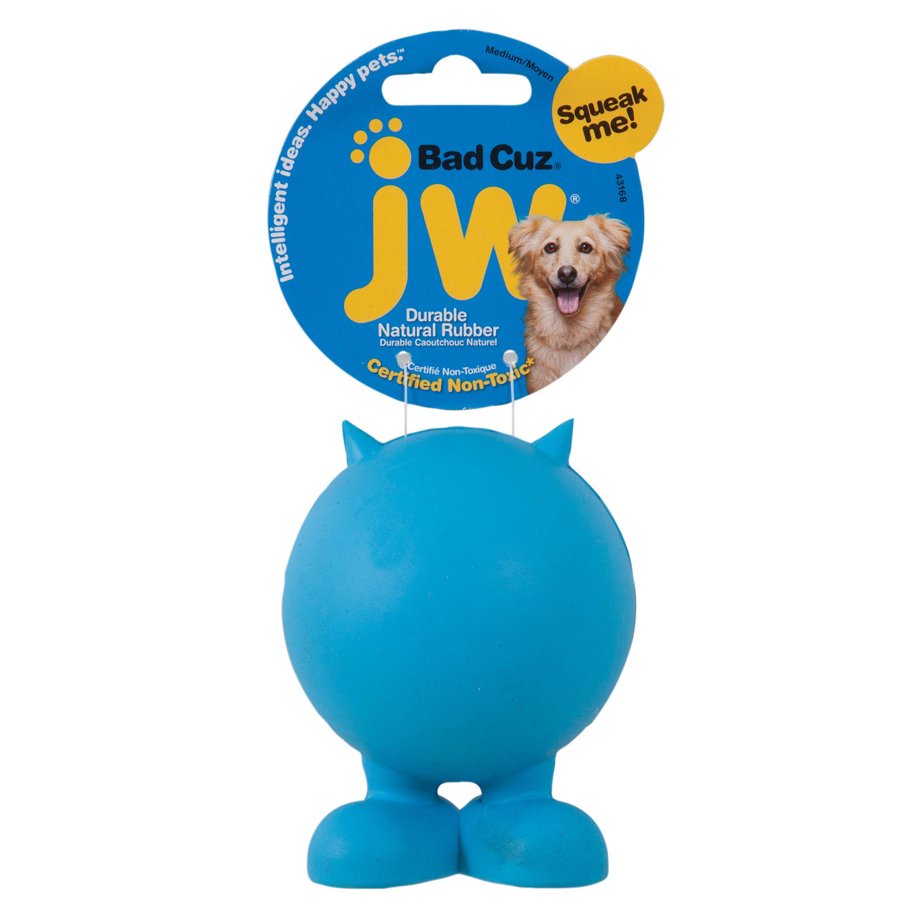 JW Pet Bad Cuz Dog Toy, assorted colors,Medium, Multi (43168)